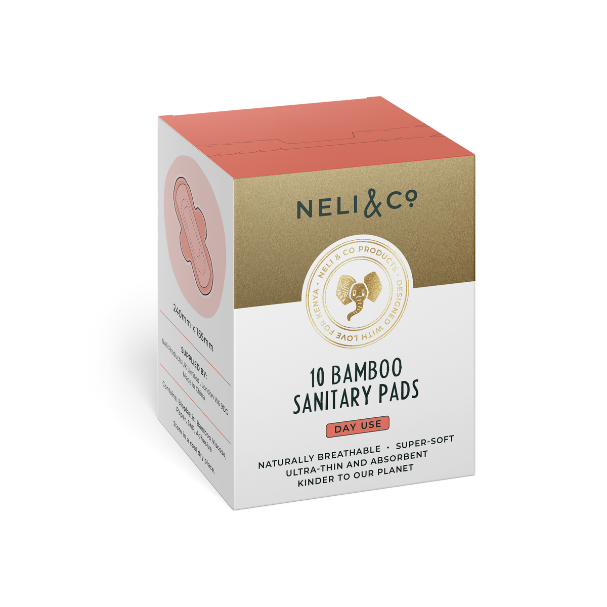 Bamboo Sanitary Pads - Day Use - 10 Pieces – neliandco